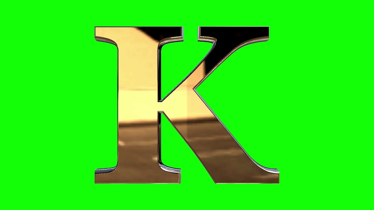 3D Letter K Green Screen | Free Download – anoerone