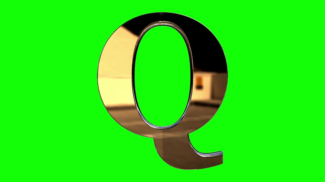 3D Letter Q Green Screen | Free Download – anoerone
