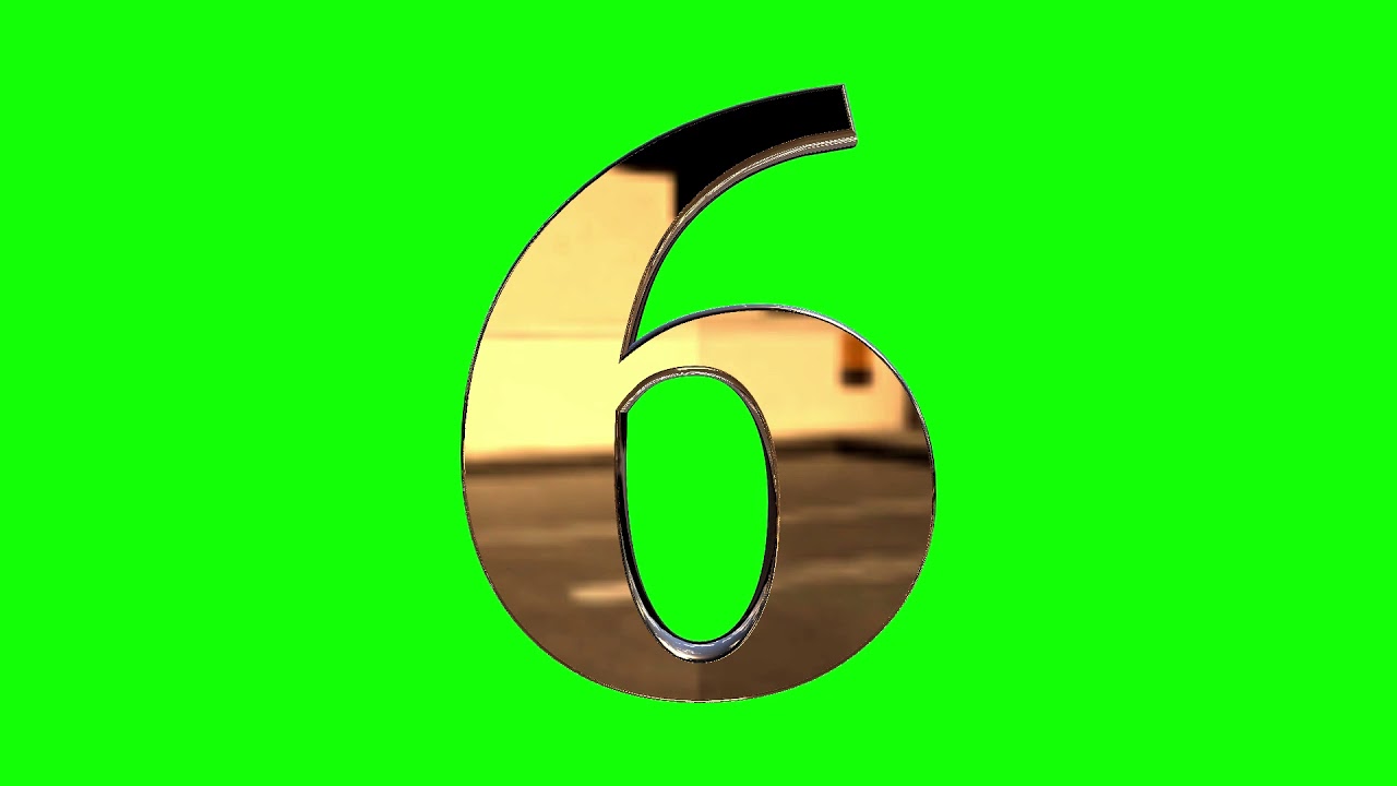 Number 6 3D Text Green Screen | Free Download – anoerone